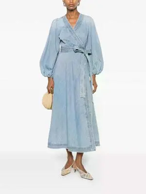 Zimmermann Indra Belted Midi Dress