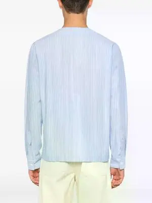3DICI Vertical-stripe V-neck Shirt