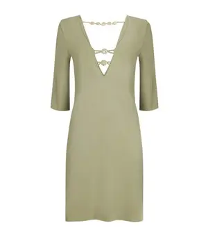 ERES Jersey Beaded Fabuleuse Mini Dress - Green