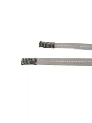 PANICALE Bead-embellished Leather Belt