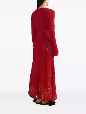 Erdem Crochet Peplum Cardigan
