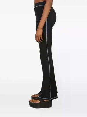Alexander McQueen Flared Trousers With Topstitching
