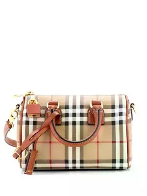 Burberry Vintage Check Coated Canvas Mini Handbag - Brown