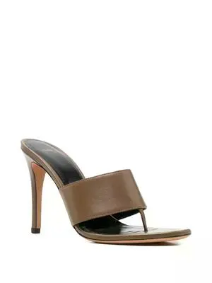 JUDE Thong-strap Stiletto Sandals - Brown