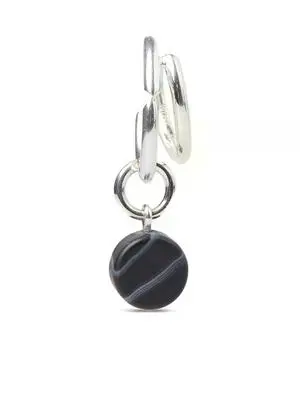 RATHEL & WOLF Enna Aaron Hoop Earring With Agate Charm