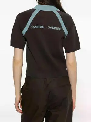 Samsøe Samsøe Sasimona Raglan-sleeve Polo Shirt