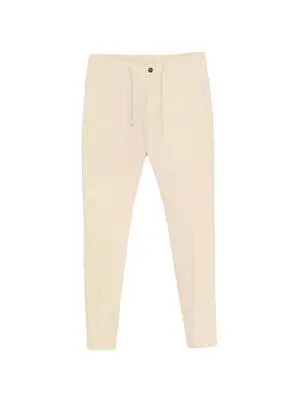 Eleventy Drawstring Waist Pleated Trousers - Neutrals