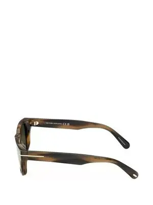 TOM FORD T-hinge Rectangle-frame Sunglasses