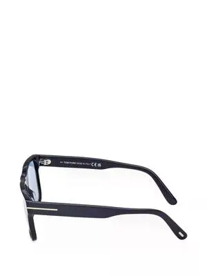 TOM FORD Navy Blue Rectangle Frame Sunglasses