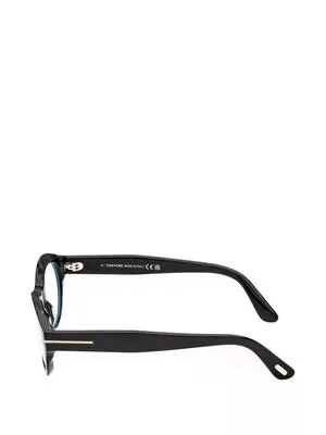 TOM FORD T-logo Round-frame Glasses