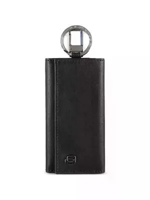 PIQUADRO Leather Six-hook Key Holder - Black
