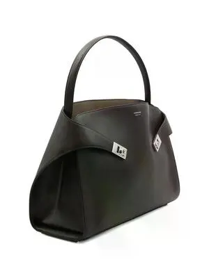 FERRAGAMO Large Soft Hug Gancini-plaque Leather Tote Bag - Brown