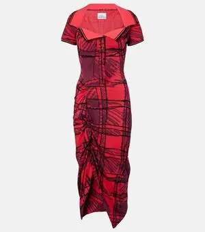 VIVIENNE WESTWOOD Checked Cotton Polo Dress - Red