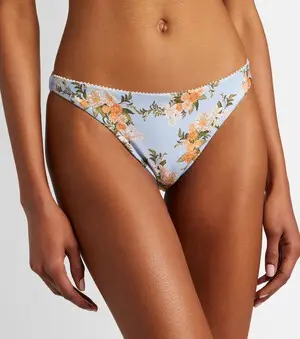 Agua Bendita Promesa Floral Bikini Bottoms - Blue