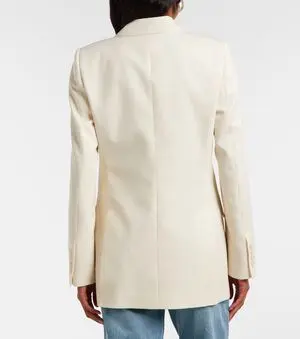 NILI LOTAN Double-breasted Virgin Wool Blazer