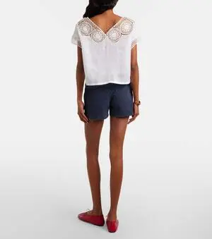 NILI LOTAN Utility Cotton Shorts
