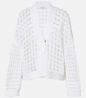 Brunello Cucinelli Open-knit Cotton Cardigan
