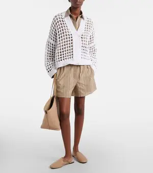 Brunello Cucinelli Open-knit Cotton Cardigan