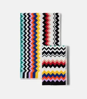 Missoni Best Set Of 2 Cotton Terry Towels - Multicoloured