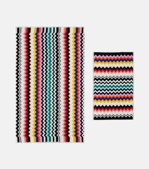 Missoni Best Set Of 2 Cotton Terry Towels - Multicoloured