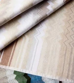 Missoni Giacomo Zigzag Cotton Terry Bath Sheet - Beige