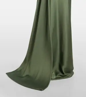 VIVIENNE WESTWOOD Nova Cocotte Draped Satin Bustier Gown - Green
