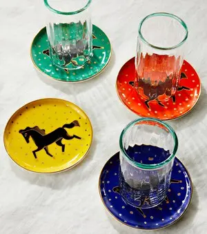 Jonathan Adler Cheval Set Of 4 Porcelain Coasters - Multicoloured
