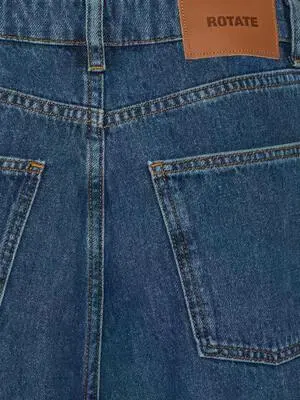 ROTATE BY BIRGER CHRISTENSEN Draped Barrel Leg Jeans