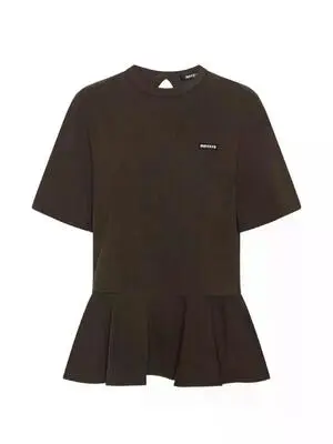 ROTATE BY BIRGER CHRISTENSEN Peplum T-shirt - Brown