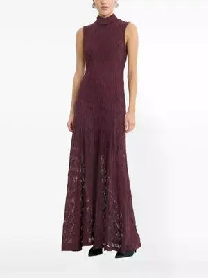 ROTATE BY BIRGER CHRISTENSEN Bordeaux Lace Maxi Dress