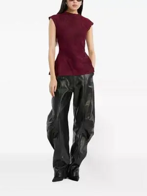 ROTATE BY BIRGER CHRISTENSEN Floral Peplum Hem Top - Red