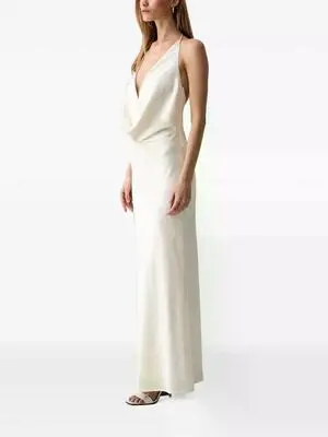 ROTATE BY BIRGER CHRISTENSEN Floral Print Halterneck Maxi Dress