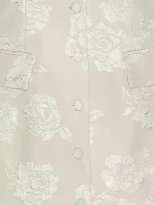 ROTATE BY BIRGER CHRISTENSEN Cream Floral Jacquard Mini Dress - Neutrals