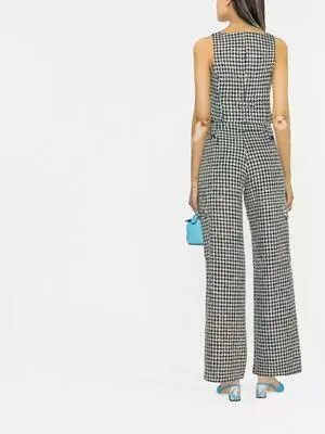 ROTATE BY BIRGER CHRISTENSEN Sparkly Houndstooth Wide-leg Trousers