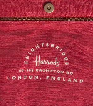 Harrods Jute Stripe Shopper Bag