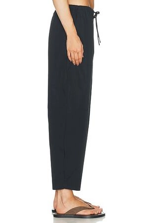EAVES Lana Cropped Barrel Leg Pant - Black