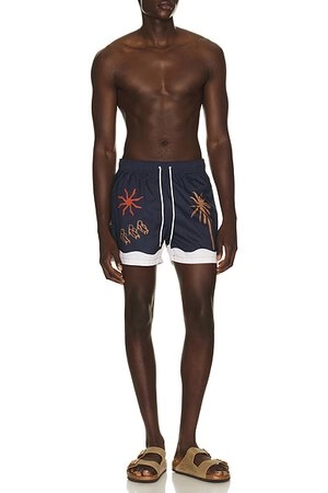EDMMOND STUDIOS Resort Swim Shorts - Plain Navy