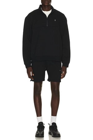 WHITESPACE Quarter Zip Sweatshirt - Black