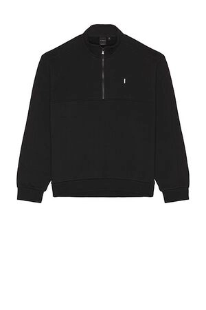 WHITESPACE Quarter Zip Sweatshirt - Black