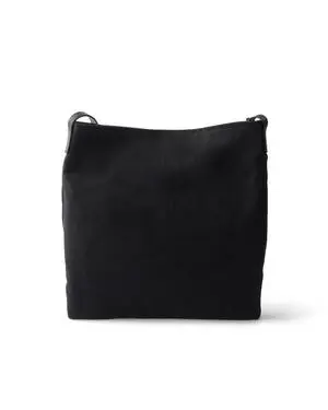 Prada Route Canvas And Leather Shoulder Bag