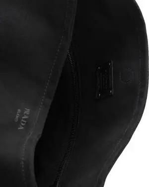 Prada Route Canvas And Leather Shoulder Bag