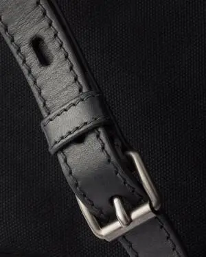 Prada Route Canvas And Leather Shoulder Bag