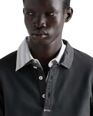 Prada Long-sleeved Cotton Polo Shirt