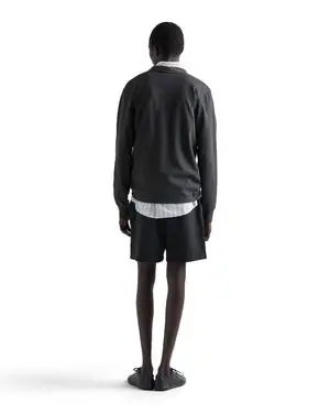 Prada Long-sleeved Cotton Polo Shirt