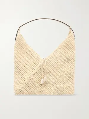 HUNTING SEASON Origami Small Raffia Tote - Neutrals