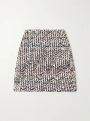 Missoni Striped Metallic Crochet-knit Mini Skirt - Multi