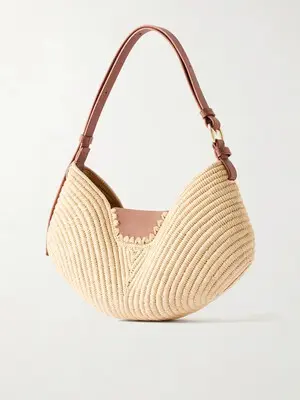 Loewe Swing Medium Raffia Shoulder Bag - Neutrals
