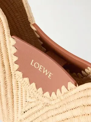 Loewe Swing Medium Raffia Shoulder Bag - Neutrals