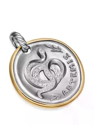David Yurman Sterling And 14-carat Yellow Gold Diamond Artemis Medallion Amulet