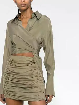 Gauge81 Ruched Jersey Miniskirt
